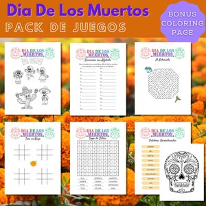 Dia De Los Muertos - Games and Activities - Juegos, Skull Coloring ...