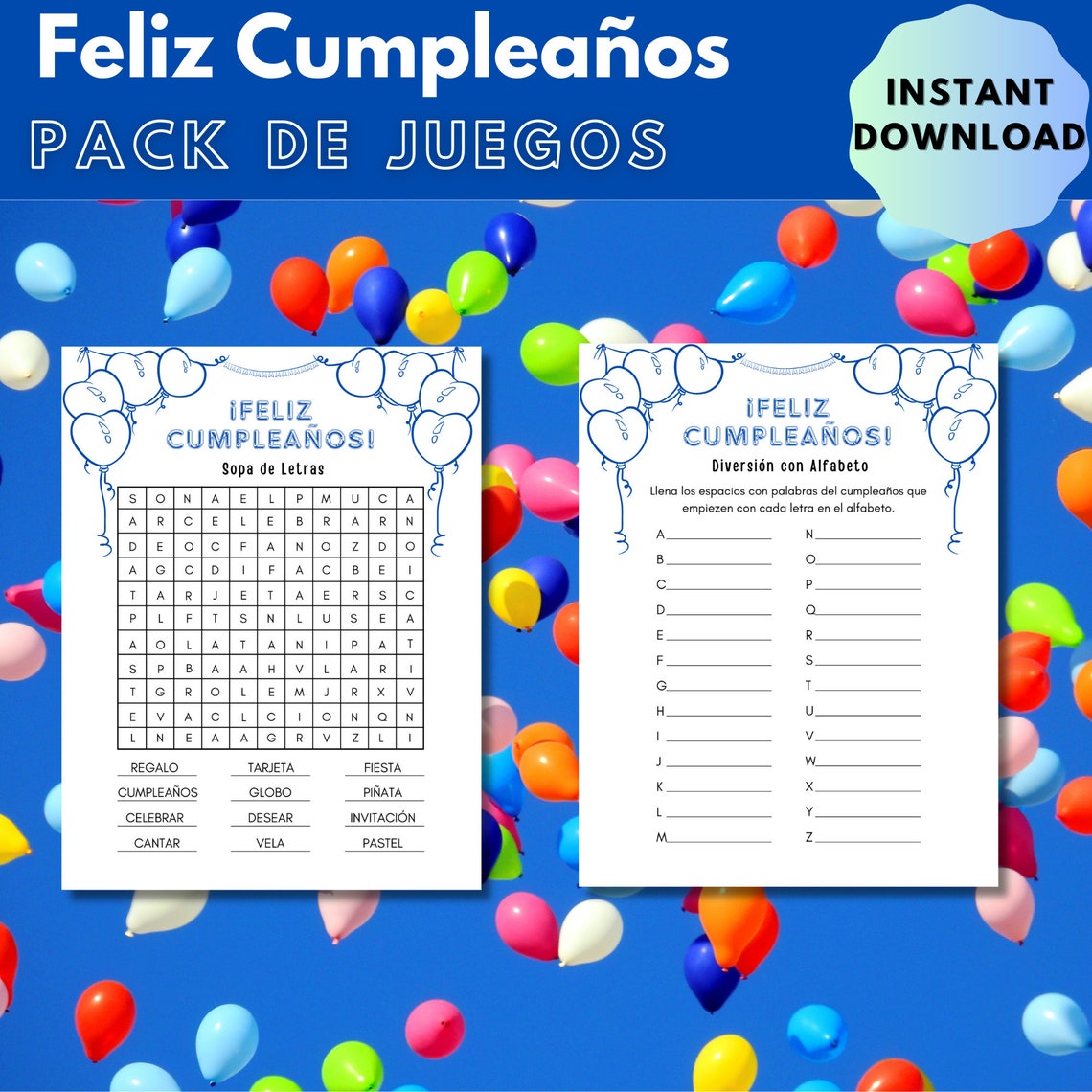 Feliz Cumpleaños Juegos Y Actividades En Español - De Niño - Birthday ...