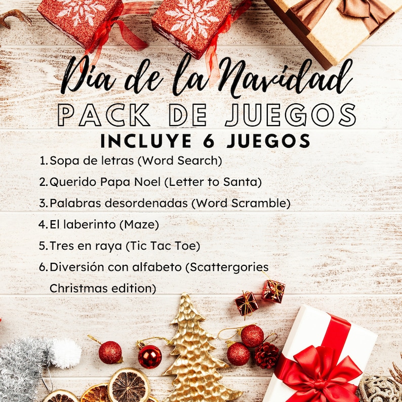 Dia De La Navidad - Juegos Y Actividades En Español - Christmas Family ...