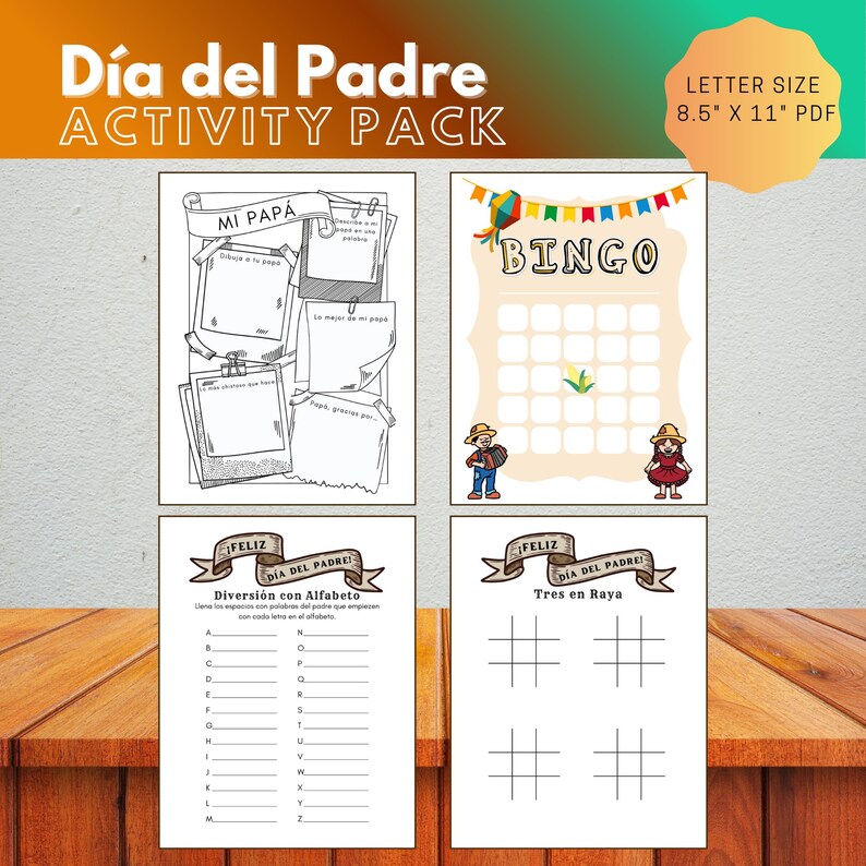 Spanish Father’s Day Printable | Feliz Día Del Padre Games & Activities ...