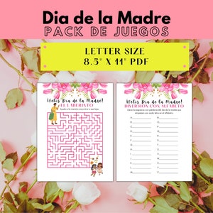 Dia de la Madre Juegos y Actividades en Español - Mother's Day Games ...