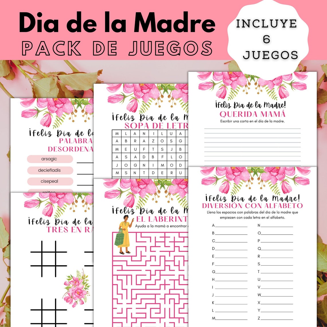 Dia De La Madre Juegos Y Actividades En Español - Mother's Day Games ...