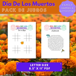 Dia De Los Muertos Games & Activities: Spanish Edition (printable PDF ...