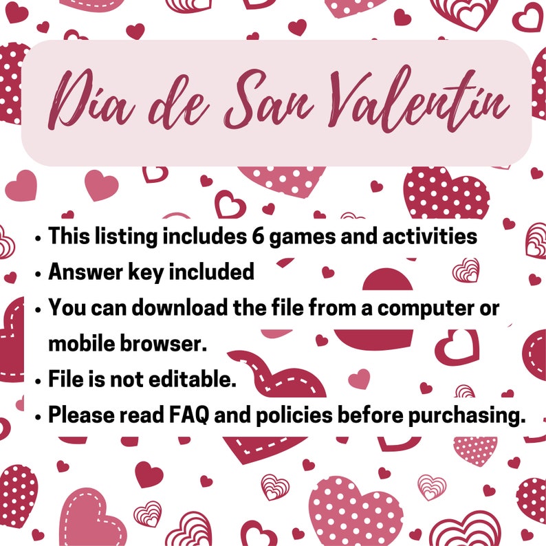 Día De San Valentín- Juegos Y Actividades En Español - Valentine's Day ...