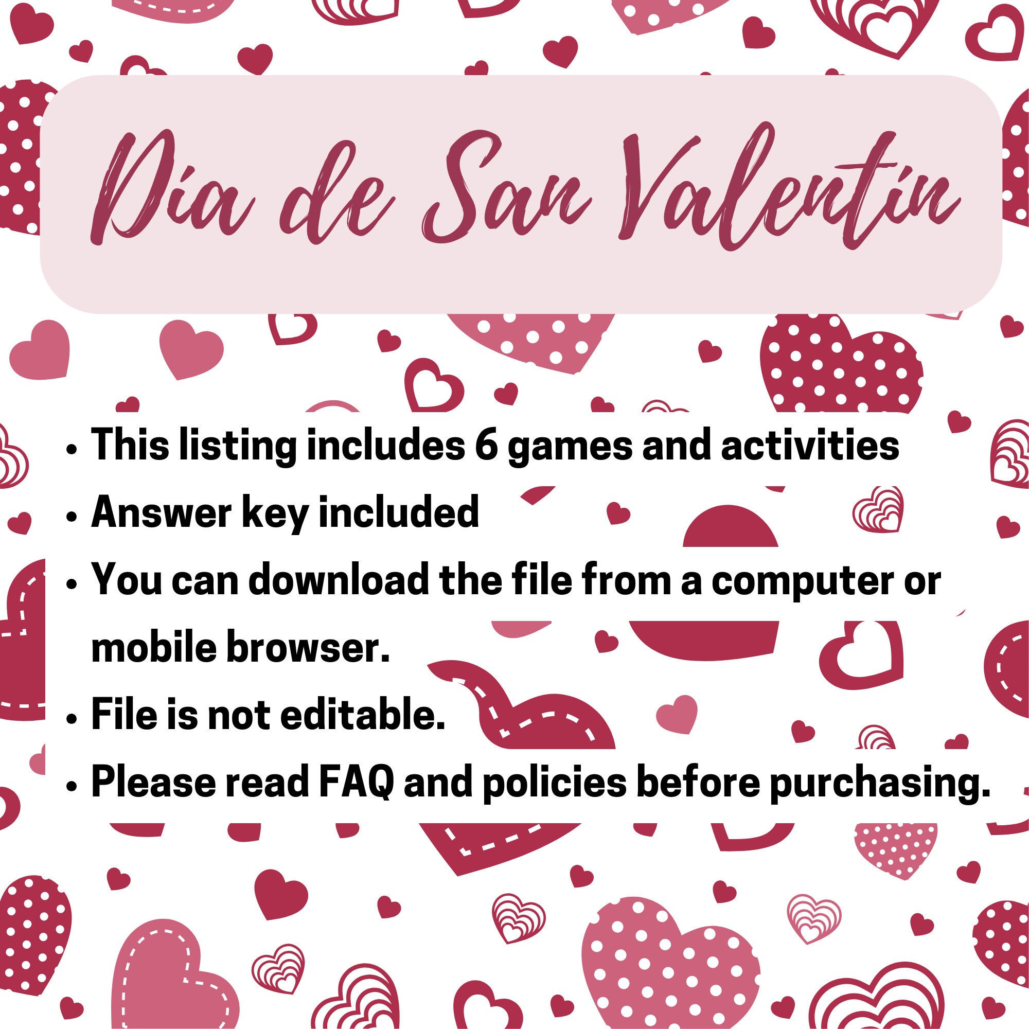 Día De San Valentín- Juegos Y Actividades En Español - Valentine's Day ...