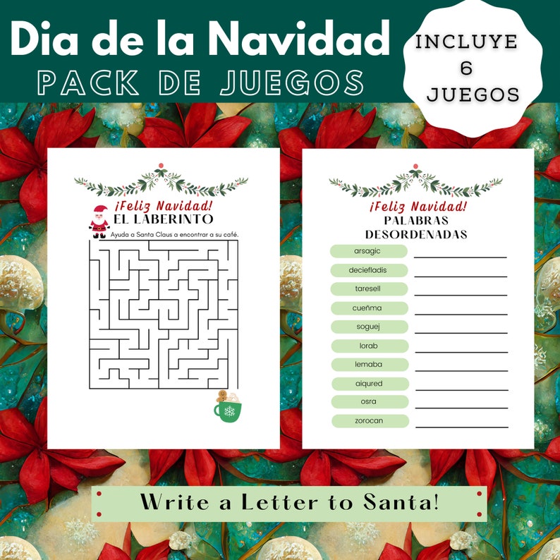 Spanish Christmas Games & Activities: Navidad Family Fun (PDF) - Etsy