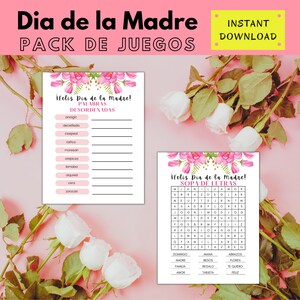 Dia de la Madre Juegos y Actividades en Español - Mother's Day Games ...