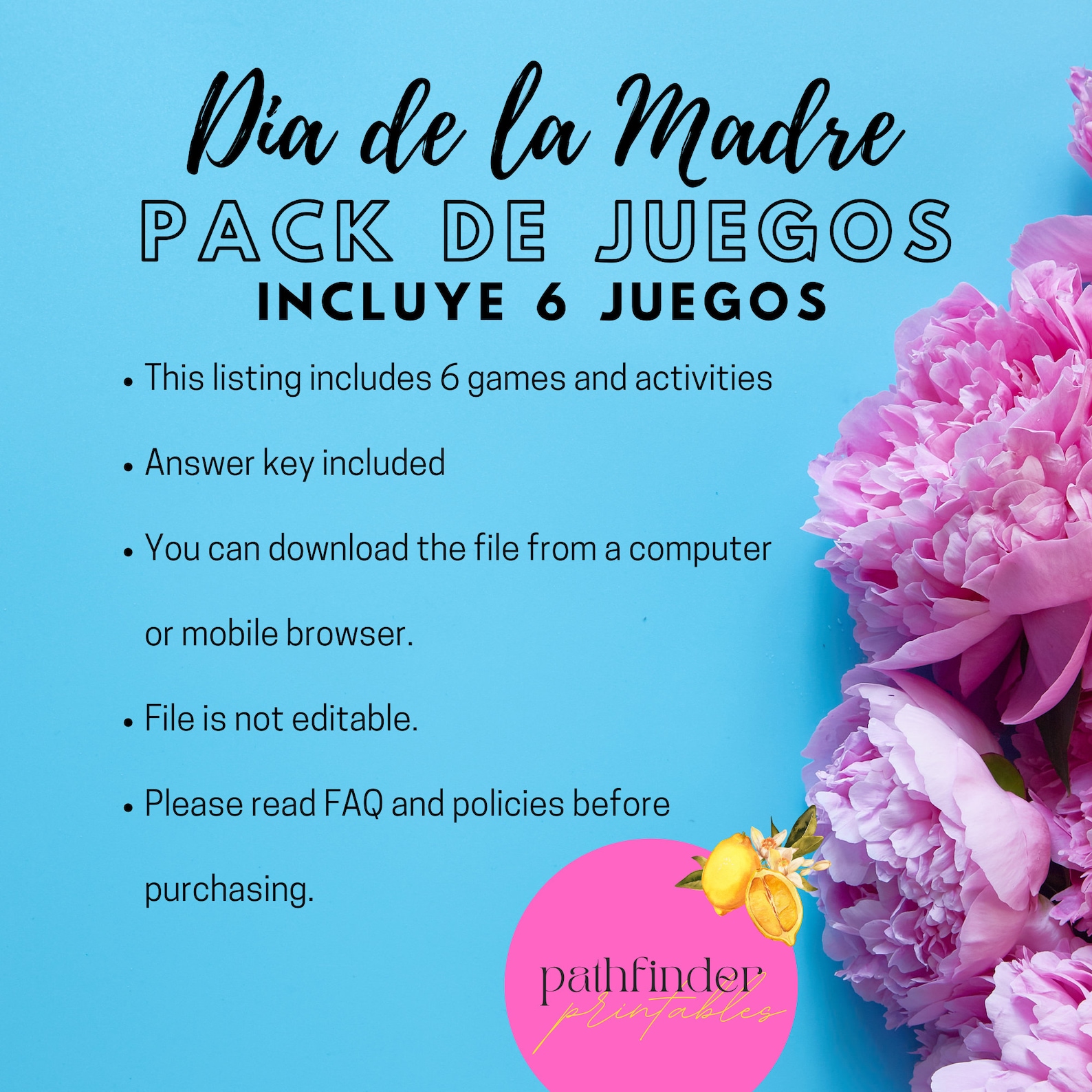 Dia de la Madre Juegos y Actividades en Español - Mother's Day Games ...