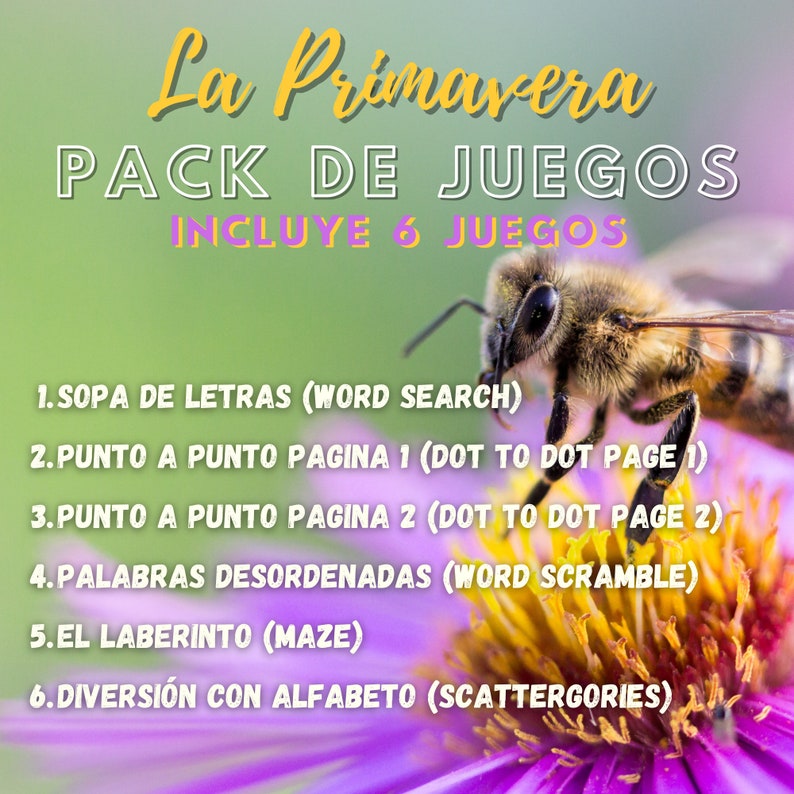 La Primavera Juegos Y Actividades En Español - Games & Spring ...