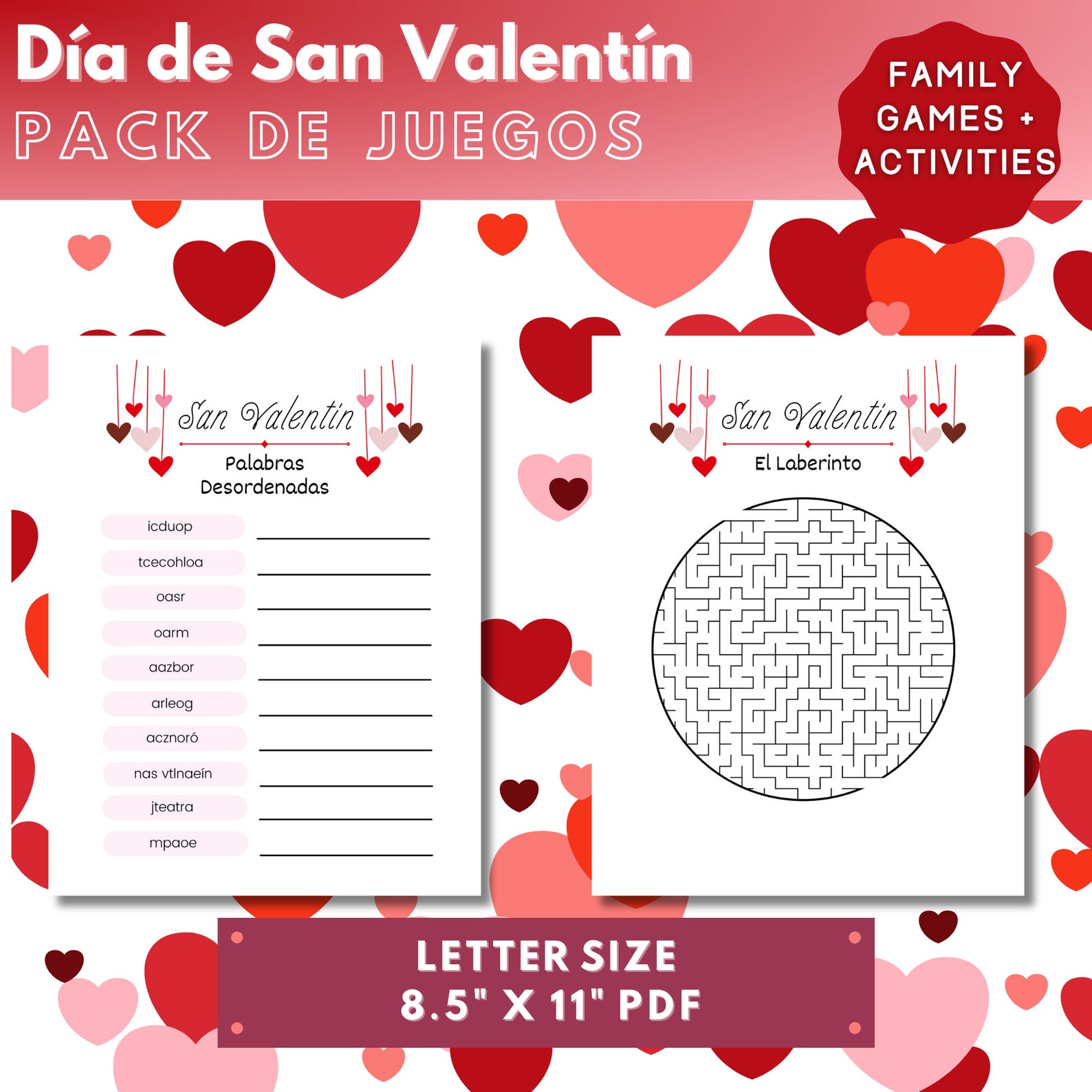 Día De San Valentín- Juegos Y Actividades En Español - Valentine's Day ...