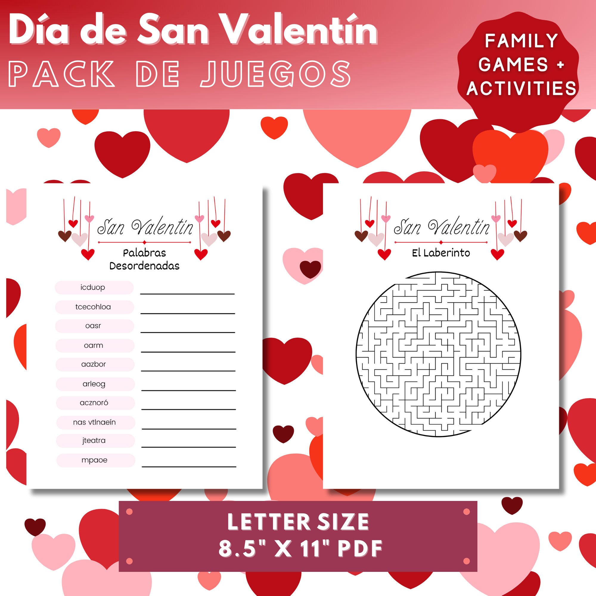 Día De San Valentín- Juegos Y Actividades En Español - Valentine's Day ...