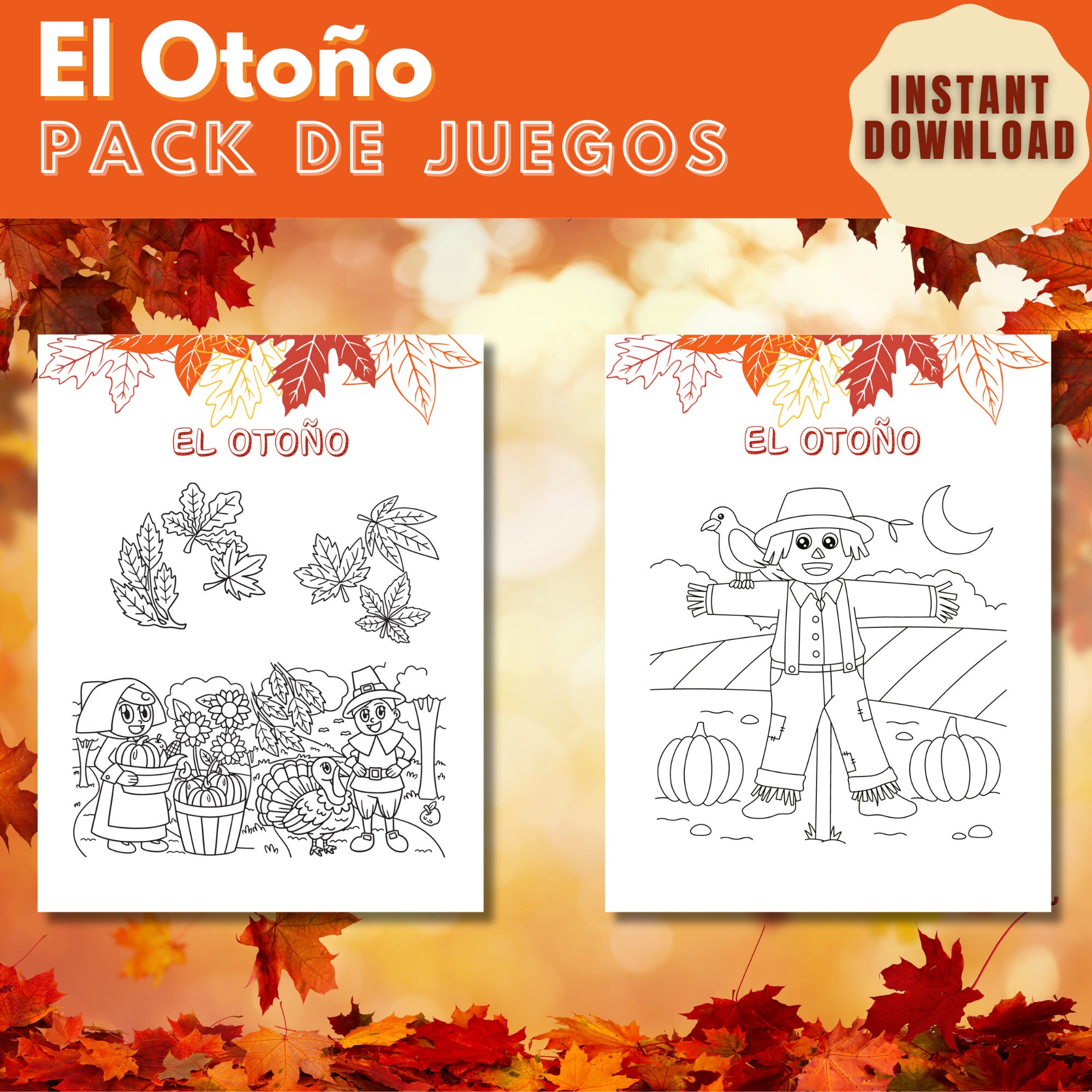 El Otoño Juegos Y Actividades En Español - Games & Activities Spanish ...