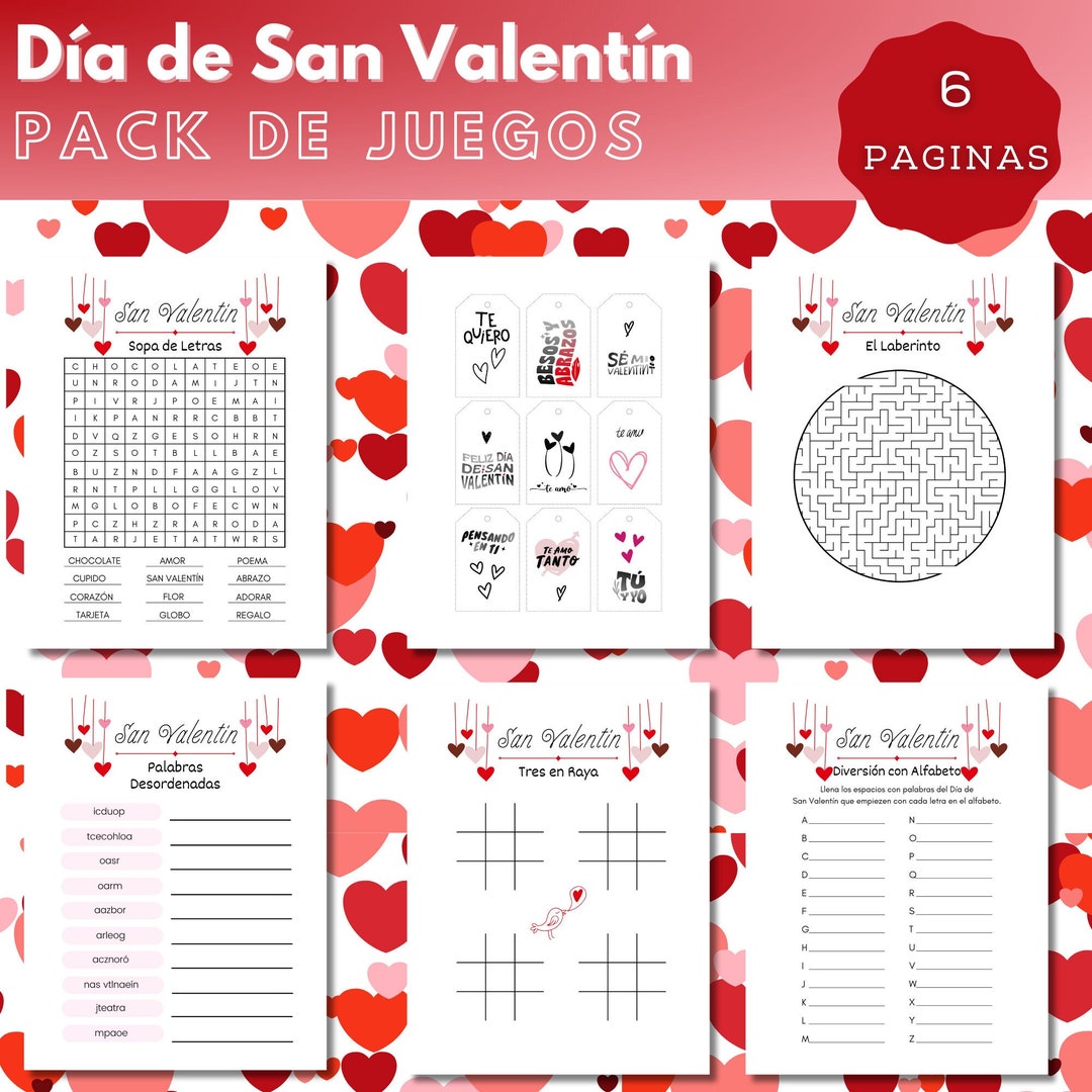 Día De San Valentín- Juegos Y Actividades En Español - Valentine's Day ...