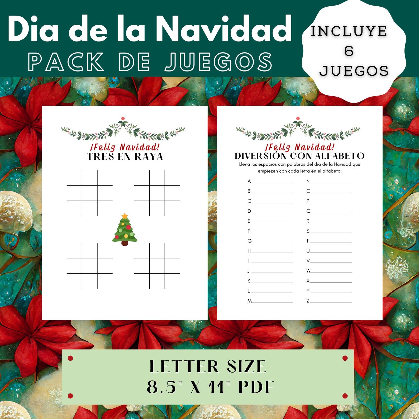 Spanish Christmas Games & Activities: Navidad Family Fun (PDF) - Etsy