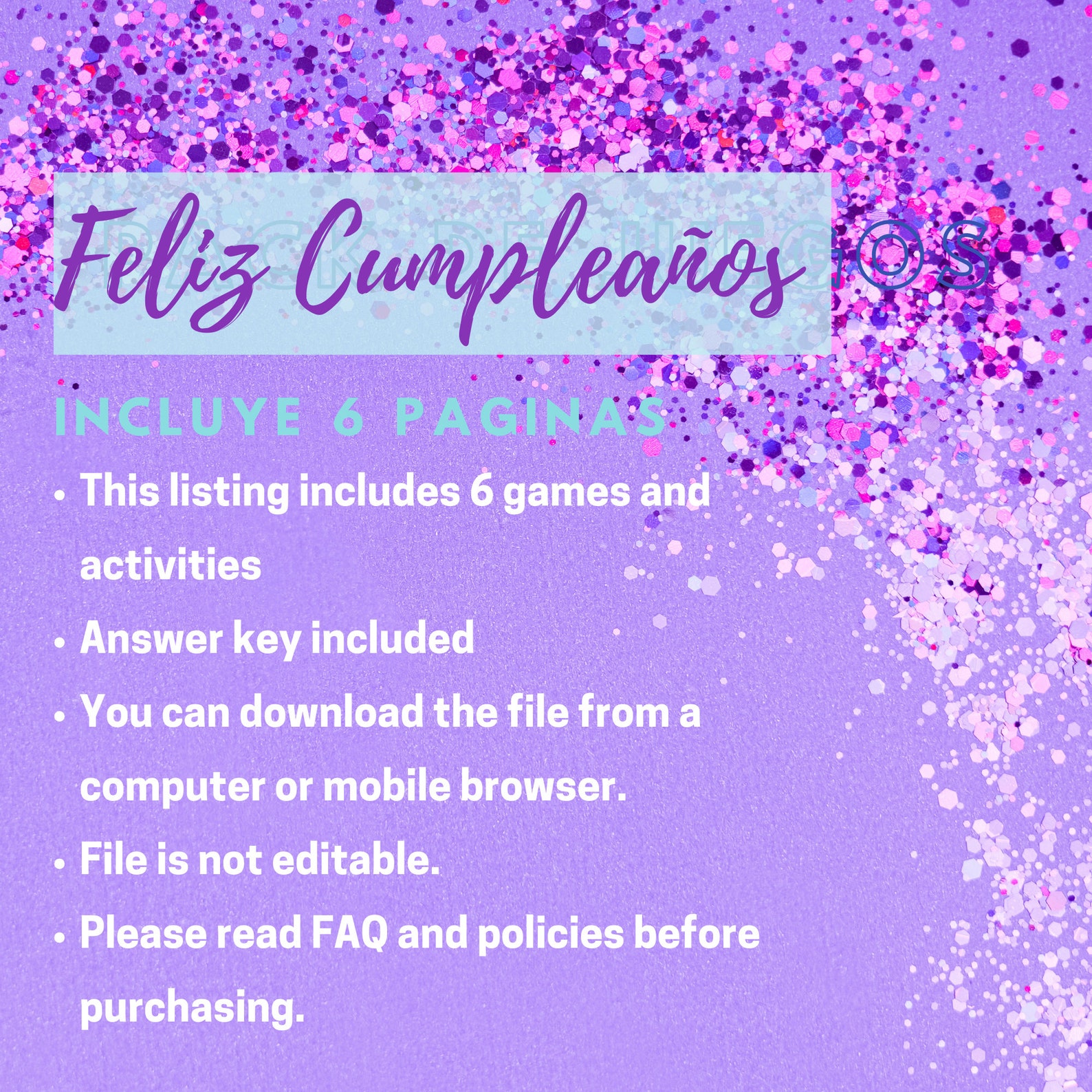 Feliz Cumpleaños Juegos Y Actividades En Español- Birthday Games ...