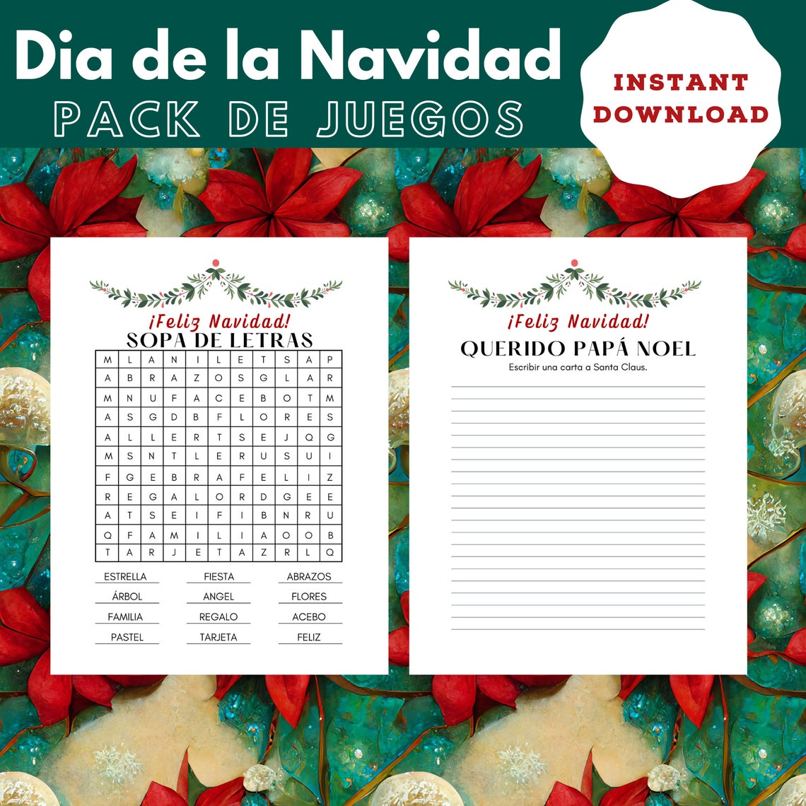 Dia De La Navidad - Juegos Y Actividades En Español - Christmas Family ...