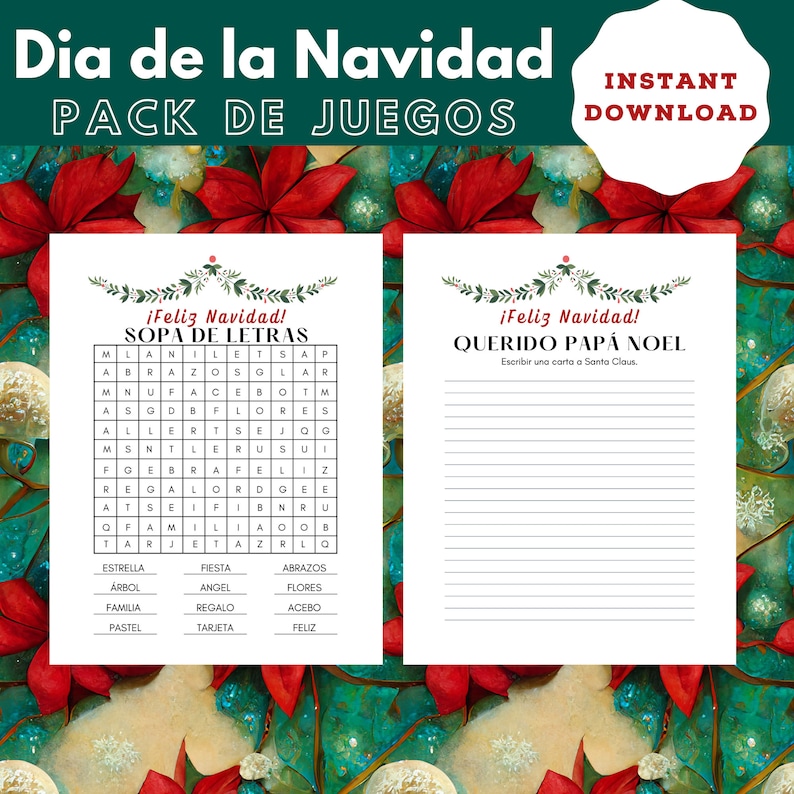 Spanish Christmas Games & Activities: Navidad Family Fun (PDF) - Etsy