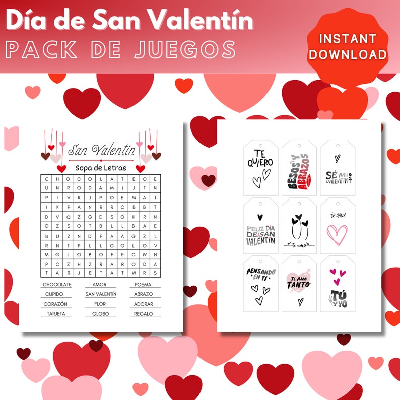 Día De San Valentín- Juegos Y Actividades En Español - Valentine's Day ...