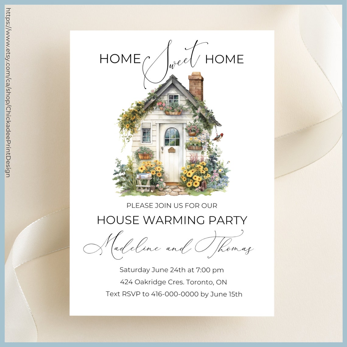 Housewarming Party Invitation Printable Template and Digital Invitation ...