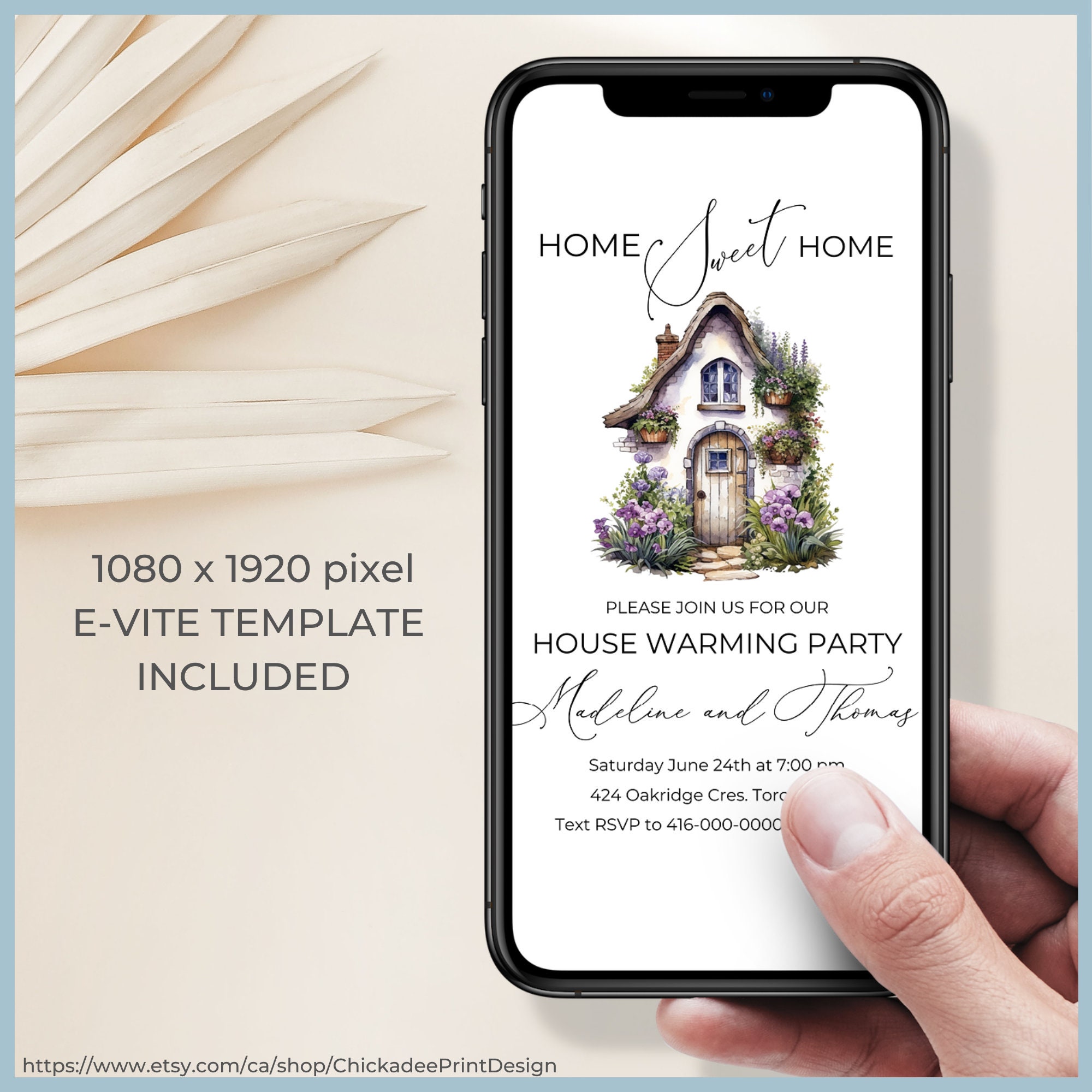 Housewarming Party Invitation Printable Template and Digital Invitation ...