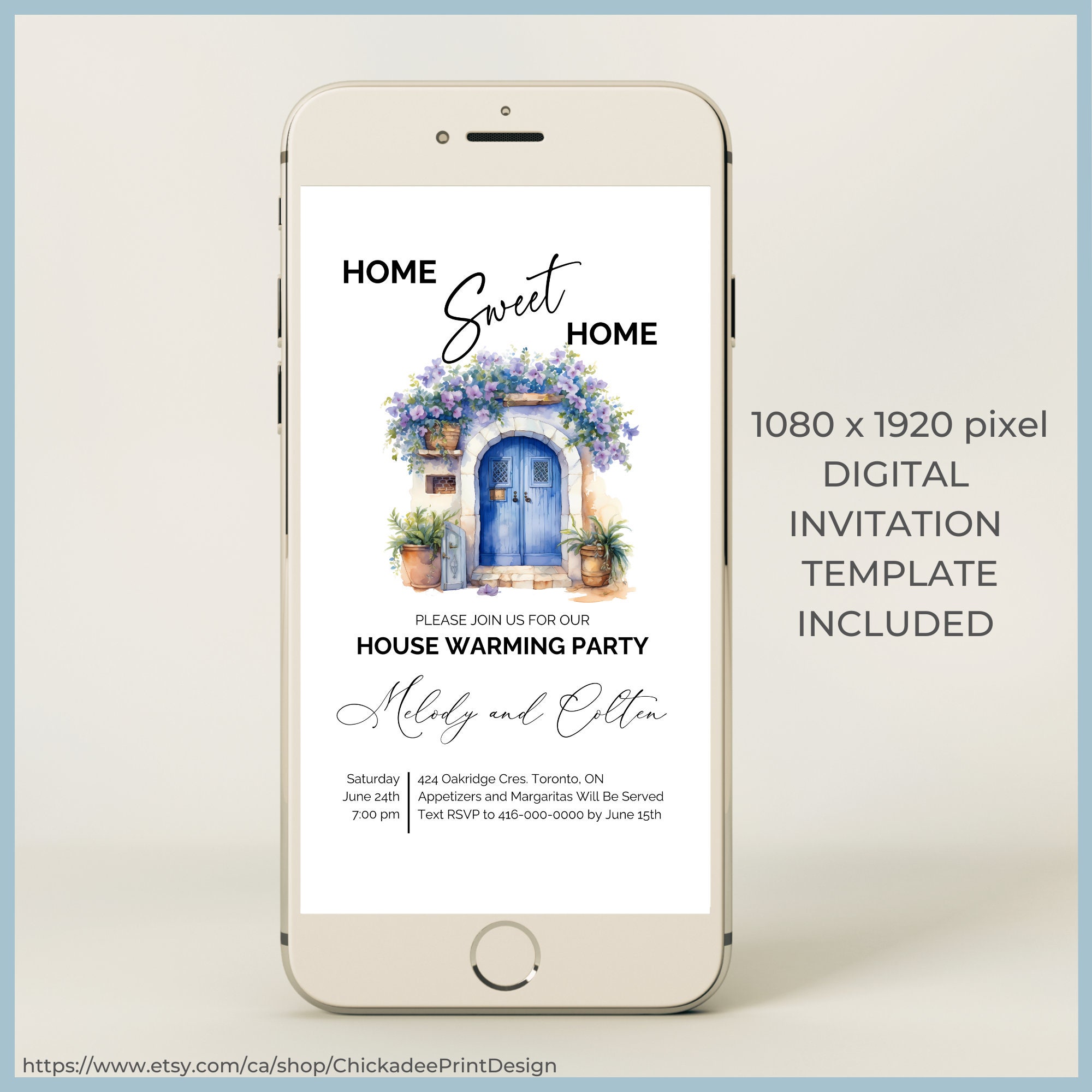Housewarming Party Invitation Printable Template and Digital Invitation ...