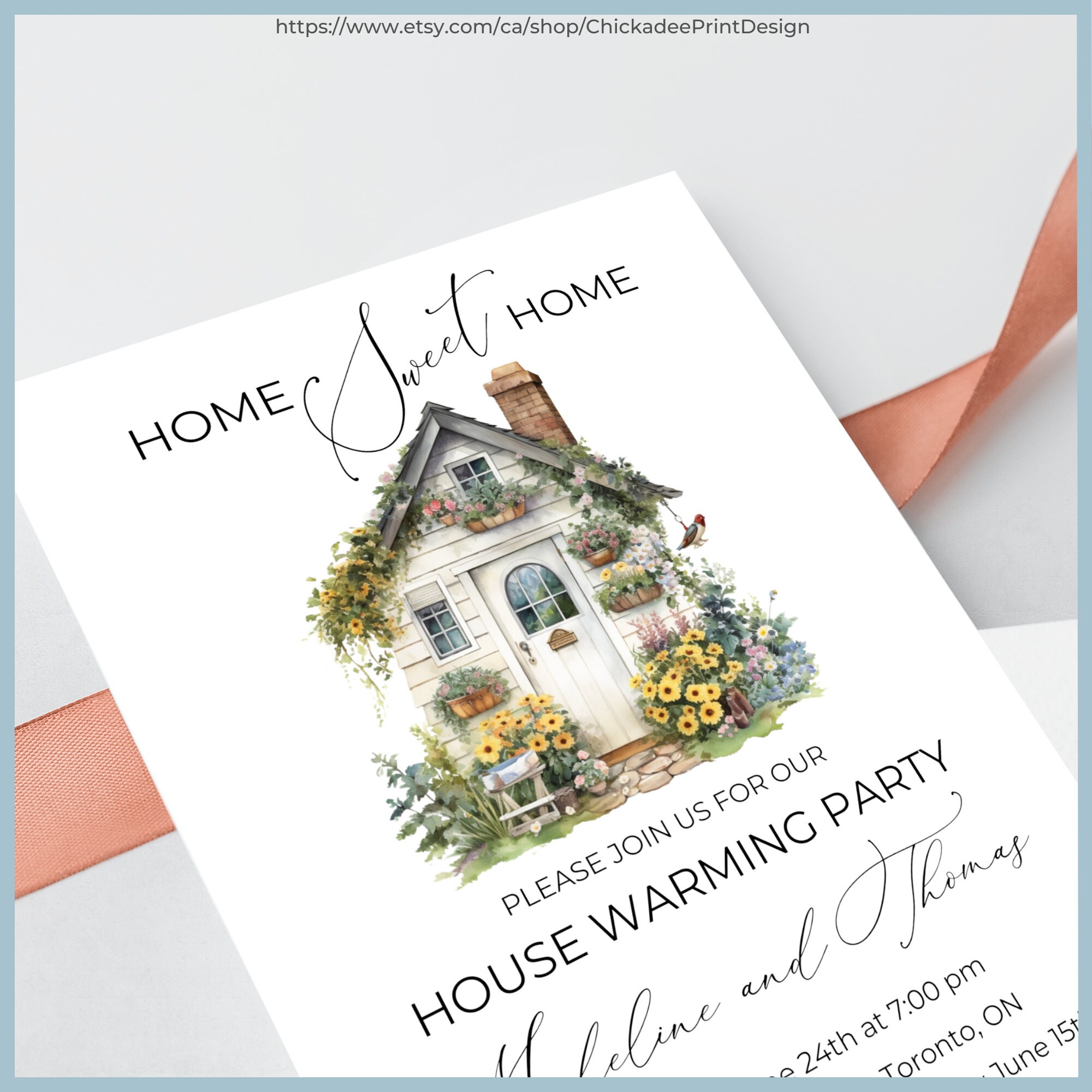 Housewarming Party Invitation Printable Template and Digital Invitation ...
