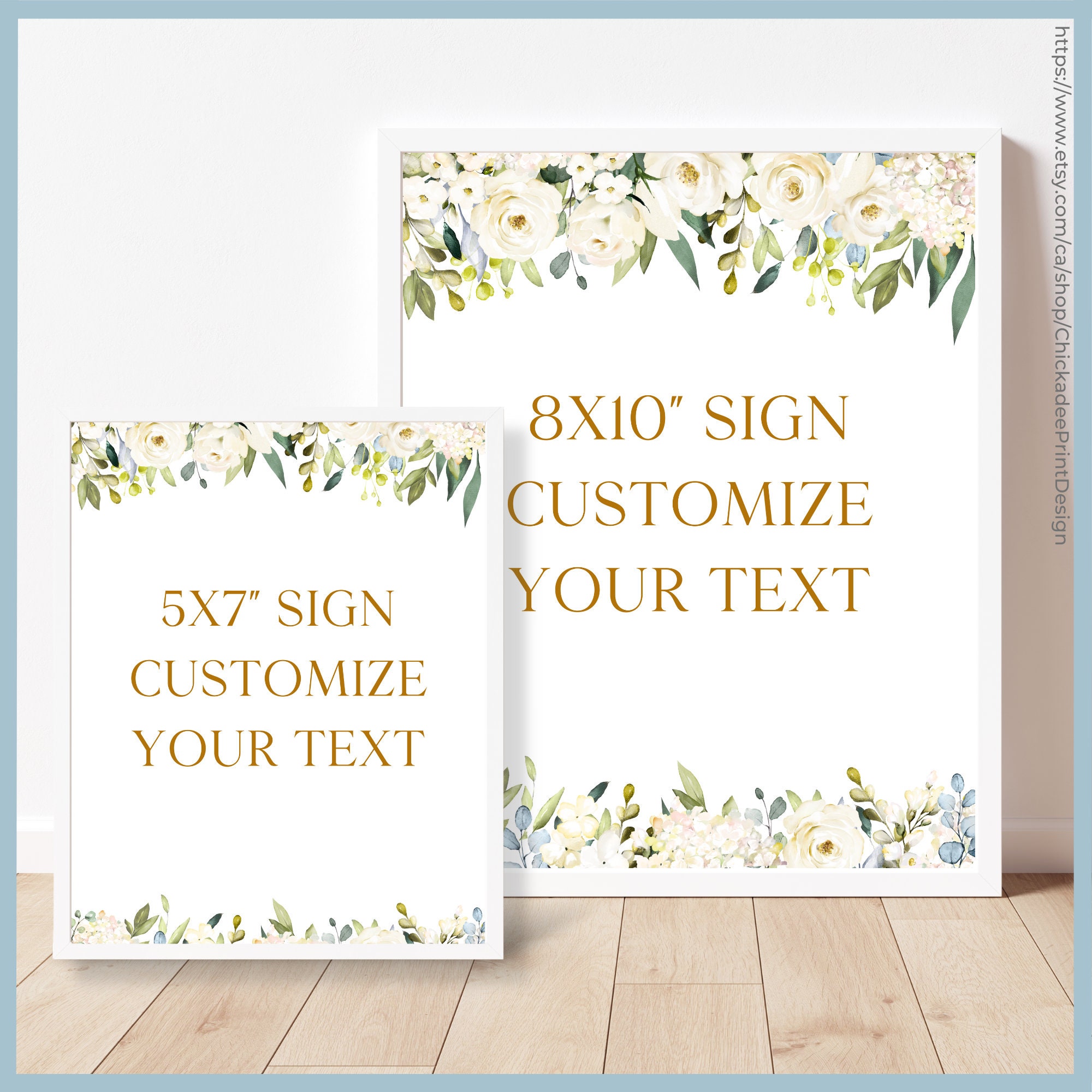 Wedding Custom Sign Printable Template, Personalize and Customize Your ...
