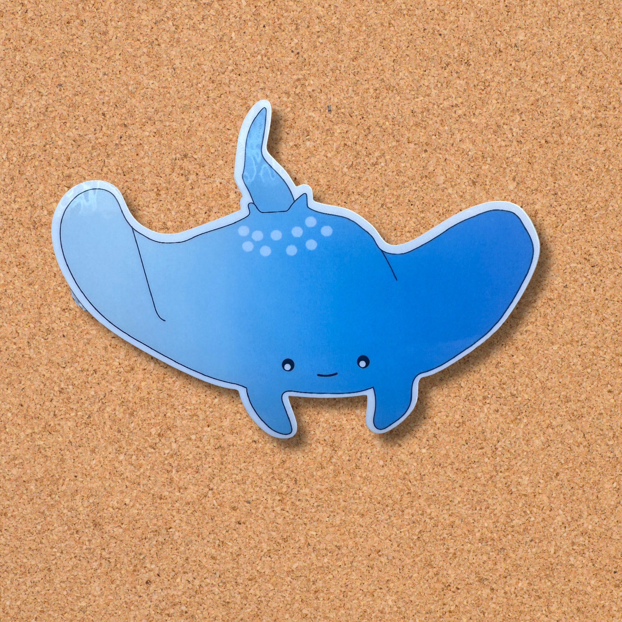 Manta Ray Sticker, Blue Manta Ray Sticker, Ray Sticker, Vinyl Sticker ...