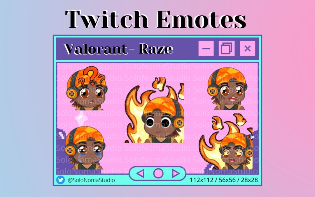 Valorant Raze Emote Set Twitch / Discord / Youtube Emote - Etsy