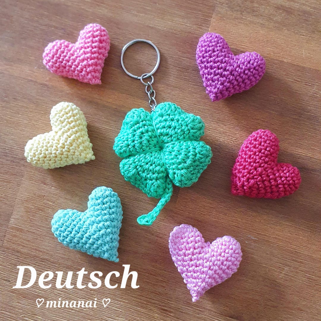 Cloverleaf With Heart Crochet Pattern - PDF German - Etsy