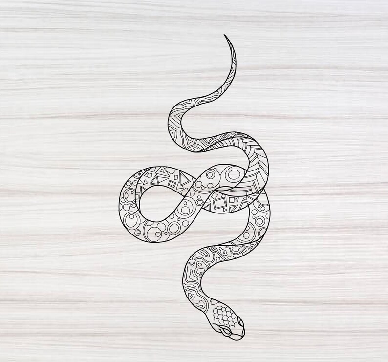 Svg Pdf Snake File Snake Ornament Svg Laser Ready File | Etsy
