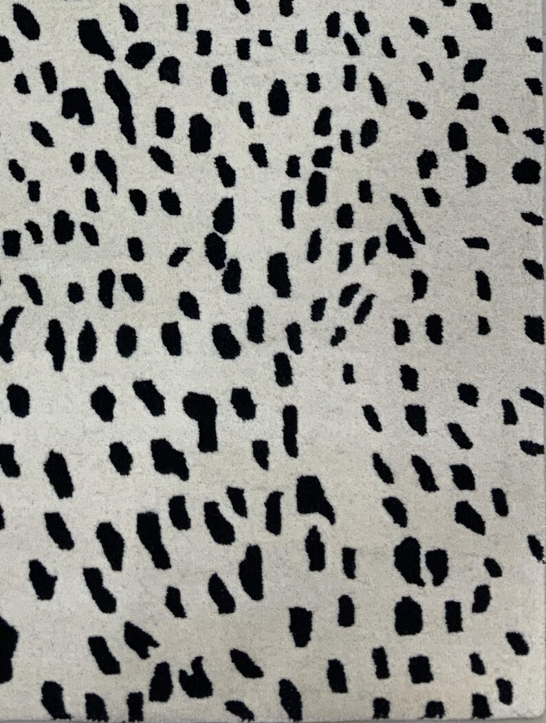Modern Dalmatian Dot Area Rug – Black & White Hand-tufted Rug ...