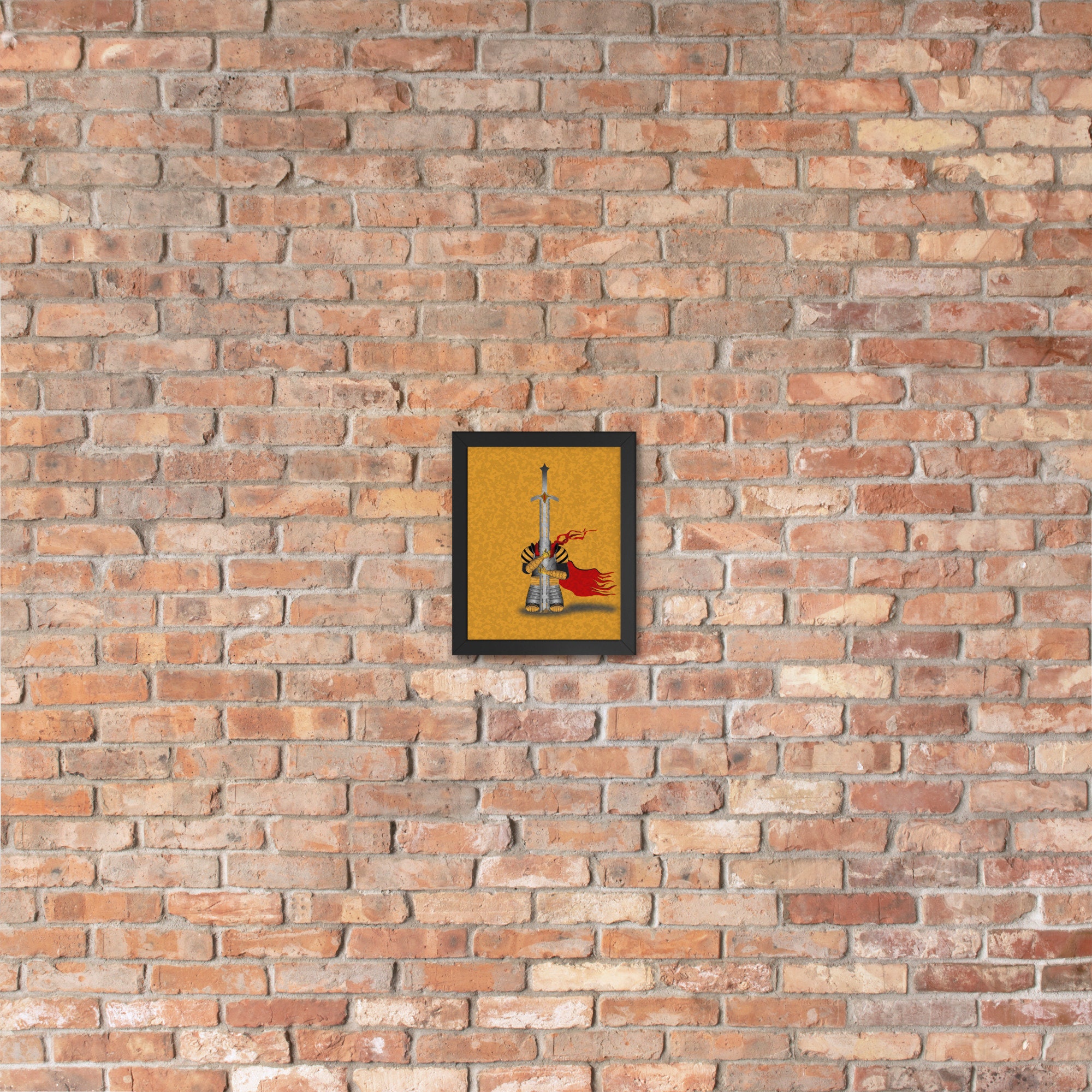 Golden Medieval Illustration: "embracing the Old Covenant Sword" - Etsy