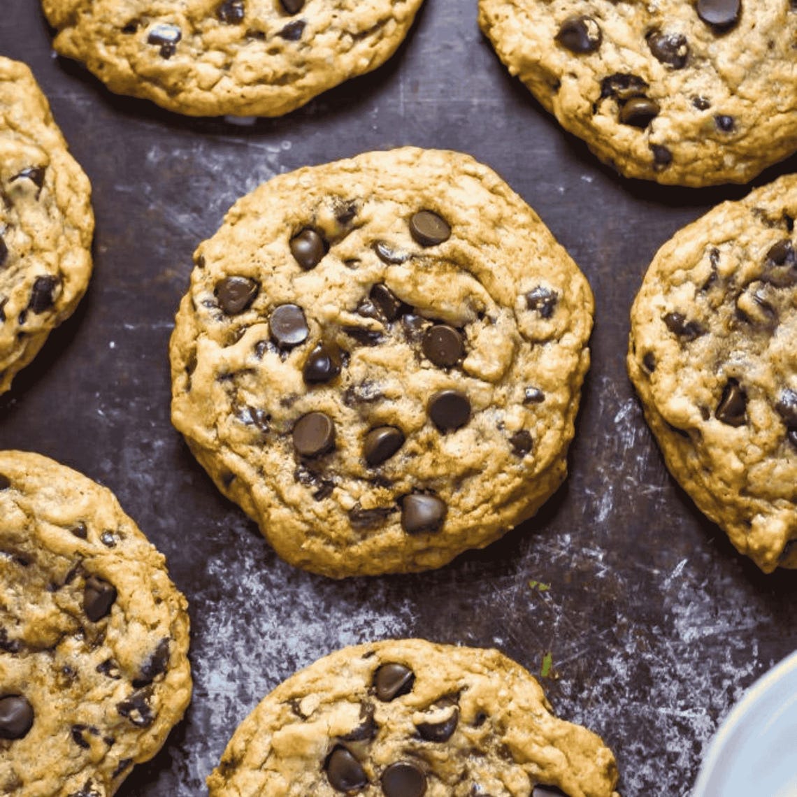 Café-style Chewy Chocolate Chip Cookies With Dark Chocolate, Homemade ...