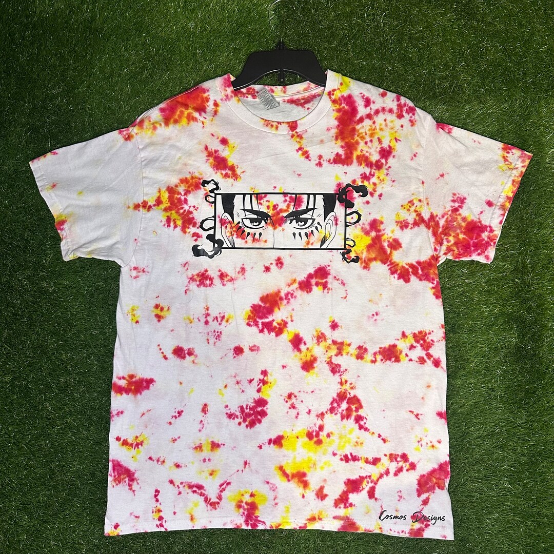 Anime AOT - Red/yellow Tiedye - Etsy