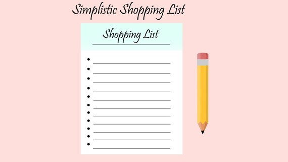 Minimalistic Shopping List Printable Grocery List Printable | Etsy