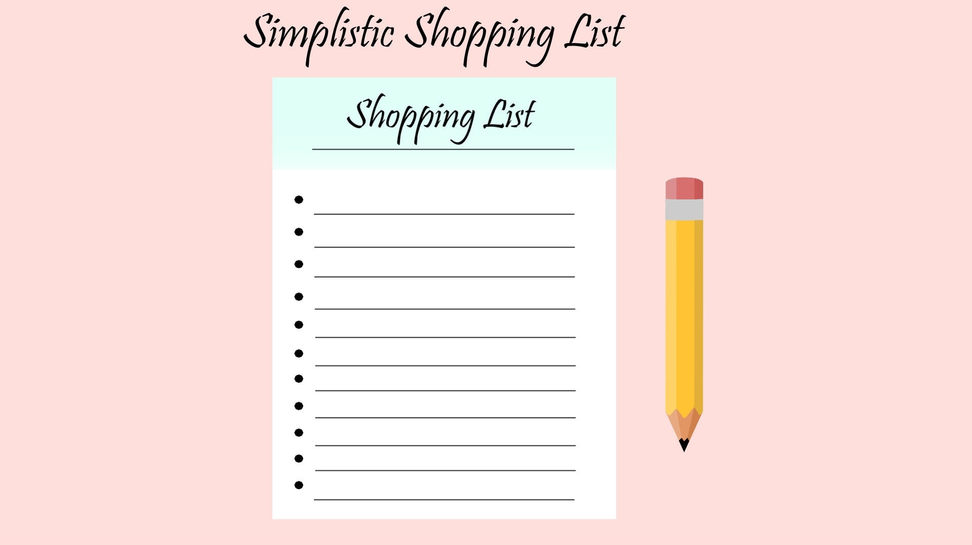 Minimalistic Shopping List, Printable Grocery List, Printable List ...