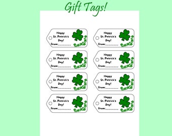 Shamrock Gift Tag | Etsy