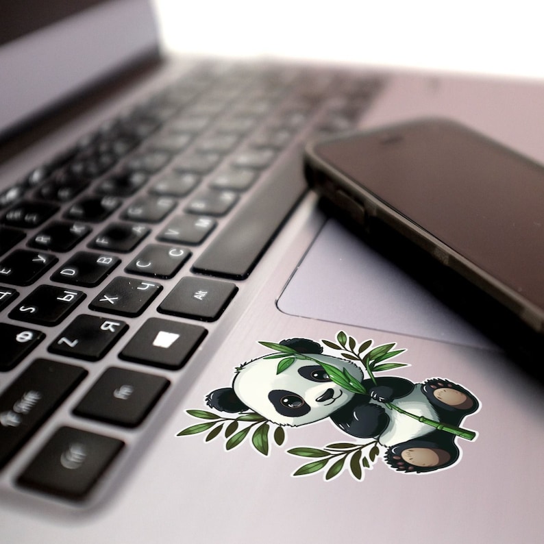 Cute Panda Sticker Png File Laptop Sticker Cute Animals - Etsy
