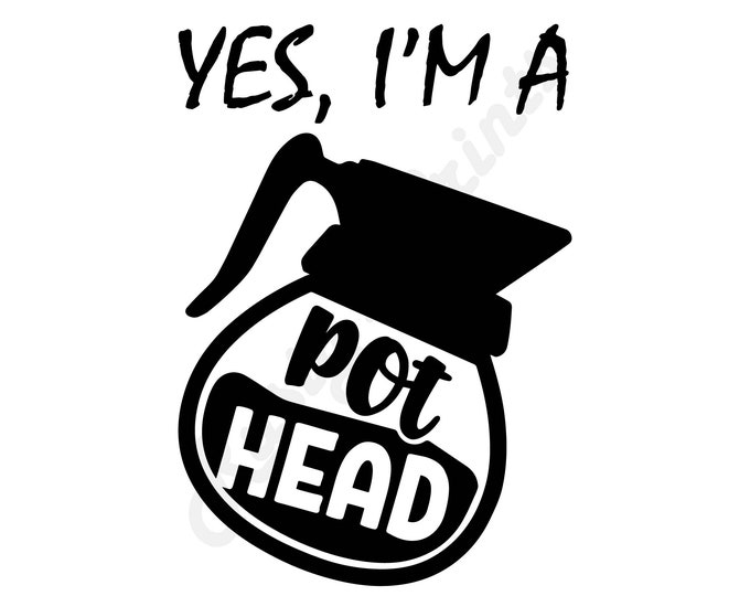 Pot Head Digital Download SVG, PNG, Jpg, Dxf, Eps CODE SAVE30 for 30% ...