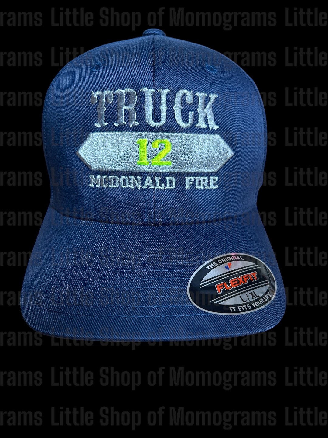 Embroidered Firefighter Hat: Custom Truck Company, Flexfit or Snapback ...