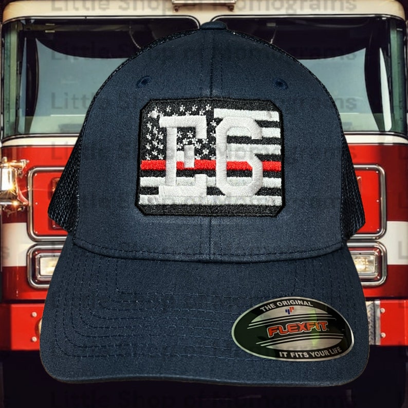 Red Line Flag Engine Hat Station Duty Hat Firefighter - Etsy