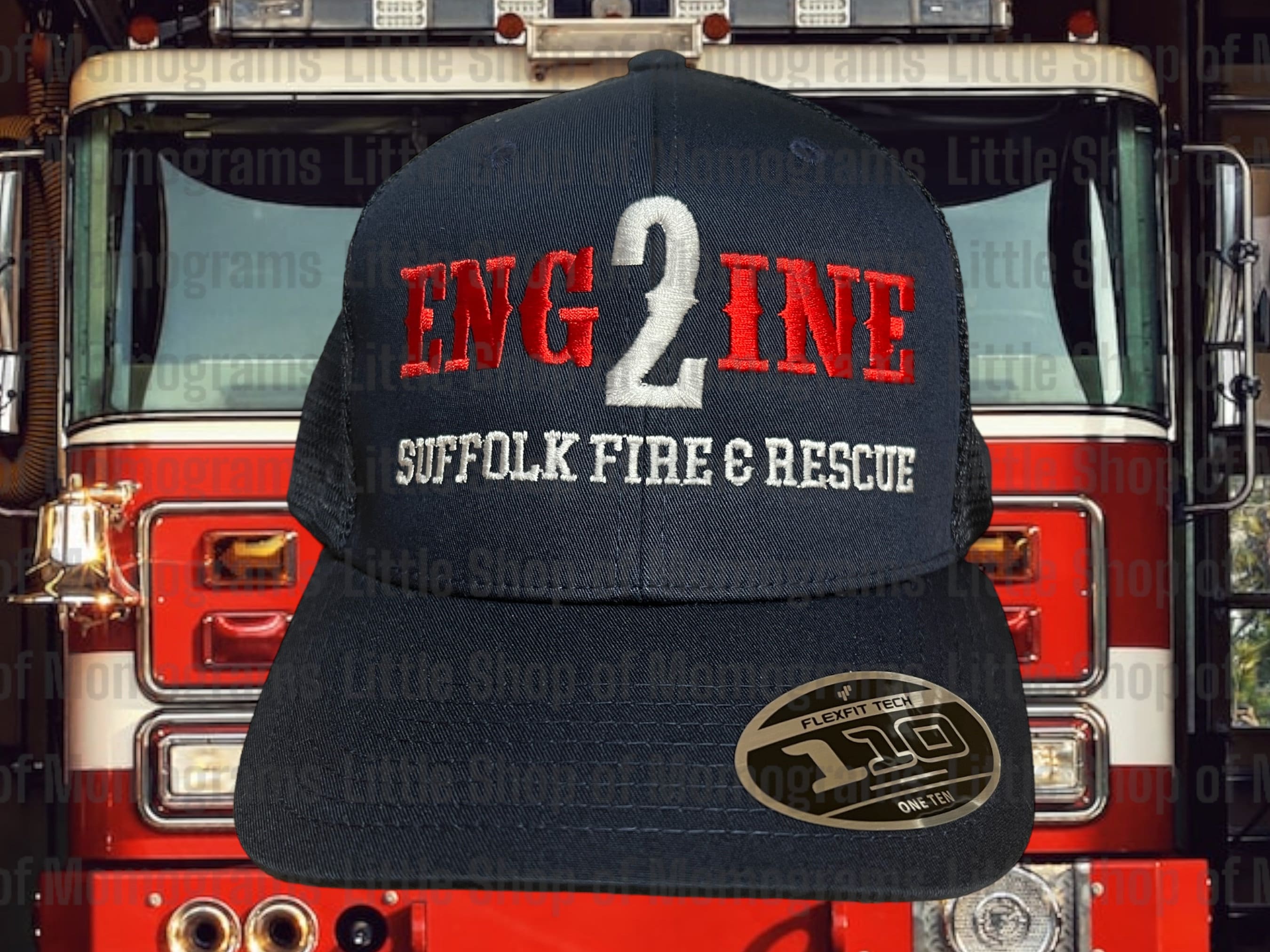 Firefighter Hat, Engine 2 Hat, Engine Company Hat, Fire Department Hat ...