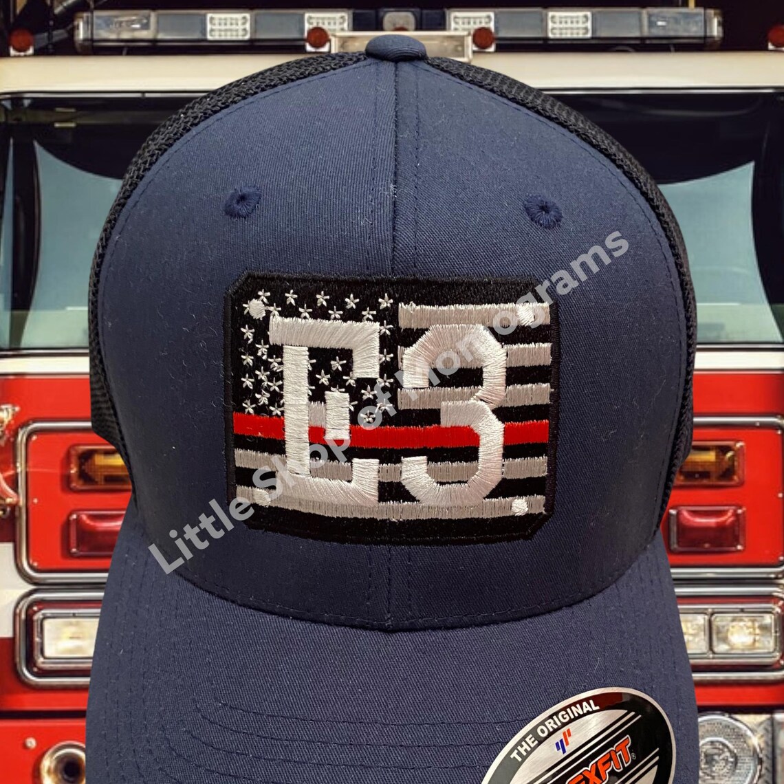 Red Line Flag Engine Hat Station Duty Hat Firefighter - Etsy