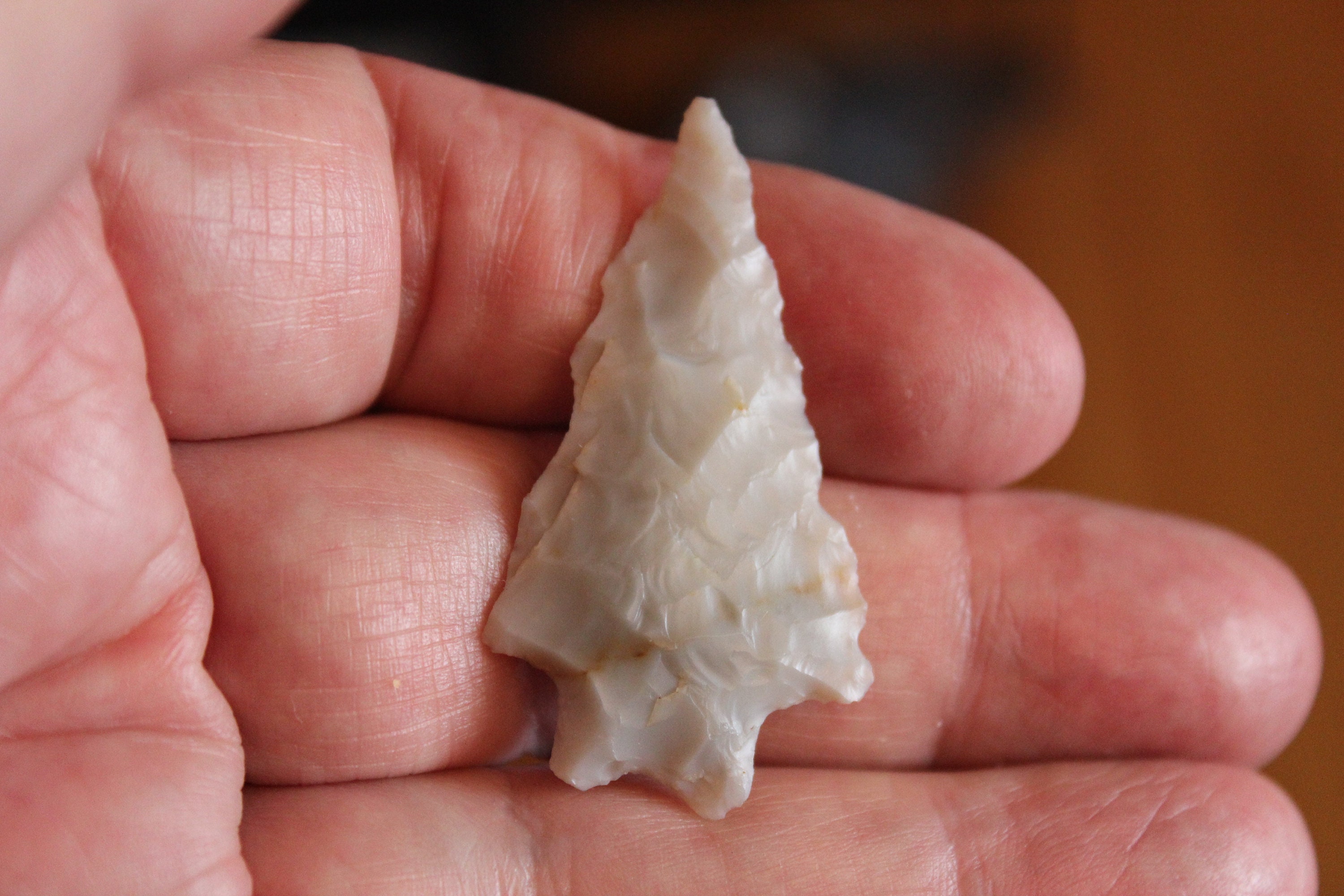 Authentic Native American Flint Ridge Archaic Bifurcate Arrowhead Found ...