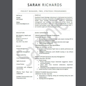 Editable Management Level CV Template, Resume, Curriculum Vitae, CV ...