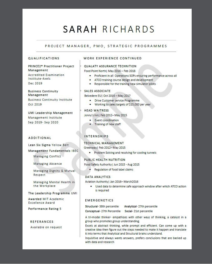 Editable Management Level CV Template, Resume, Curriculum Vitae, CV ...