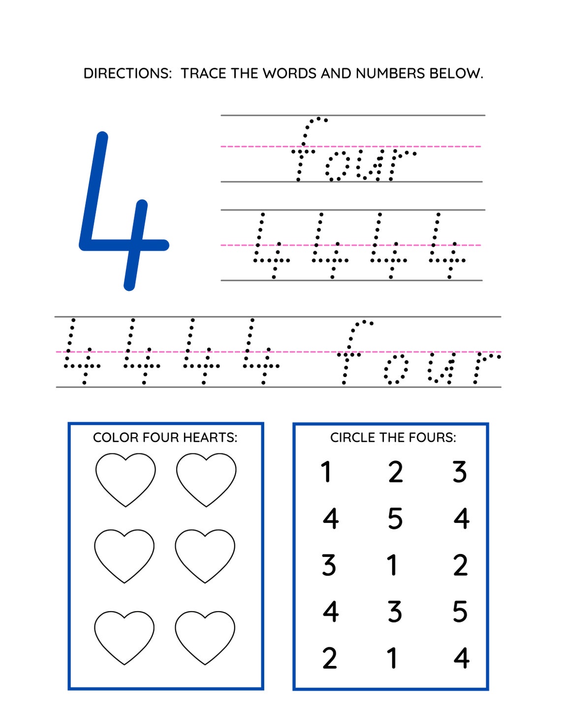 Number Tracing Practice Workbook - Etsy