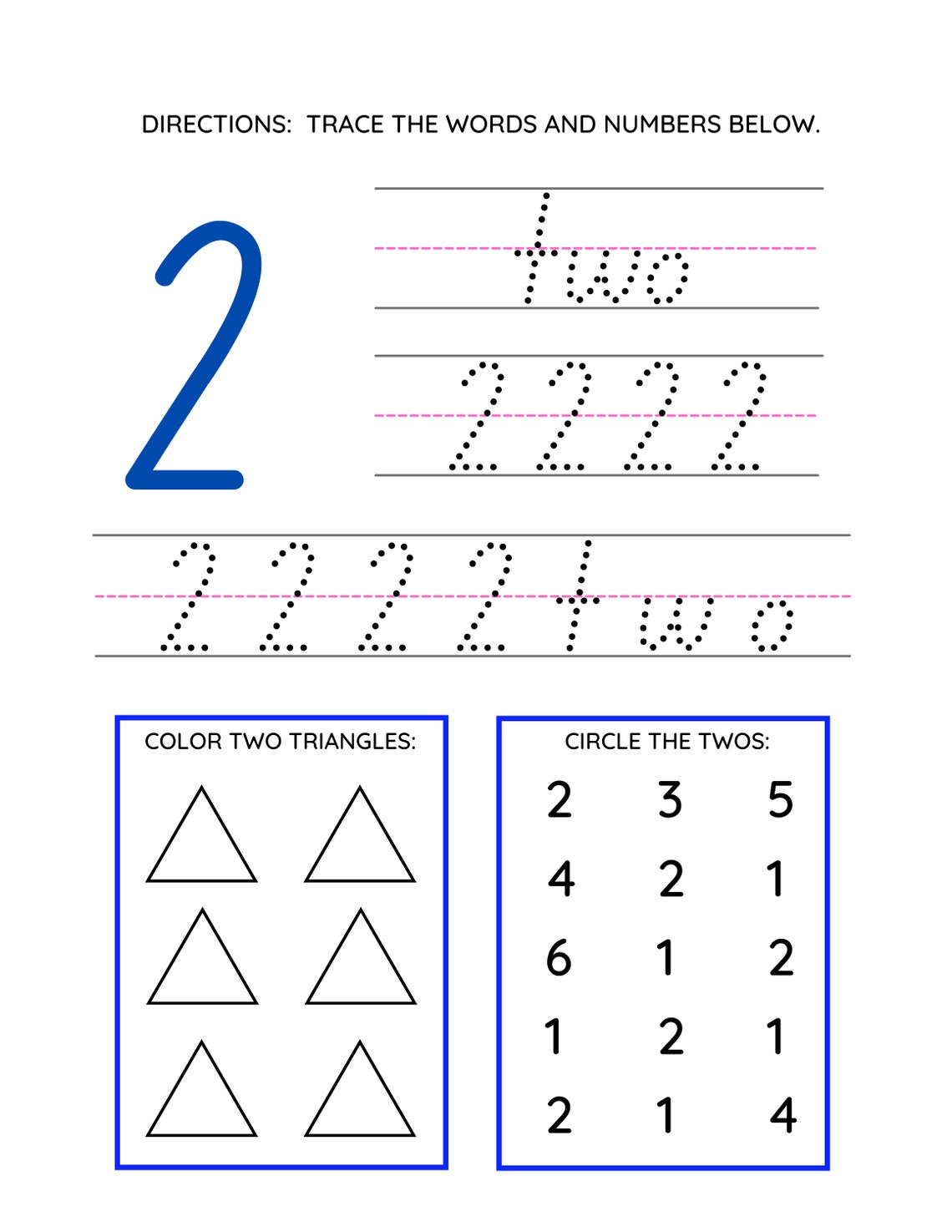 Number Tracing Practice Workbook - Etsy