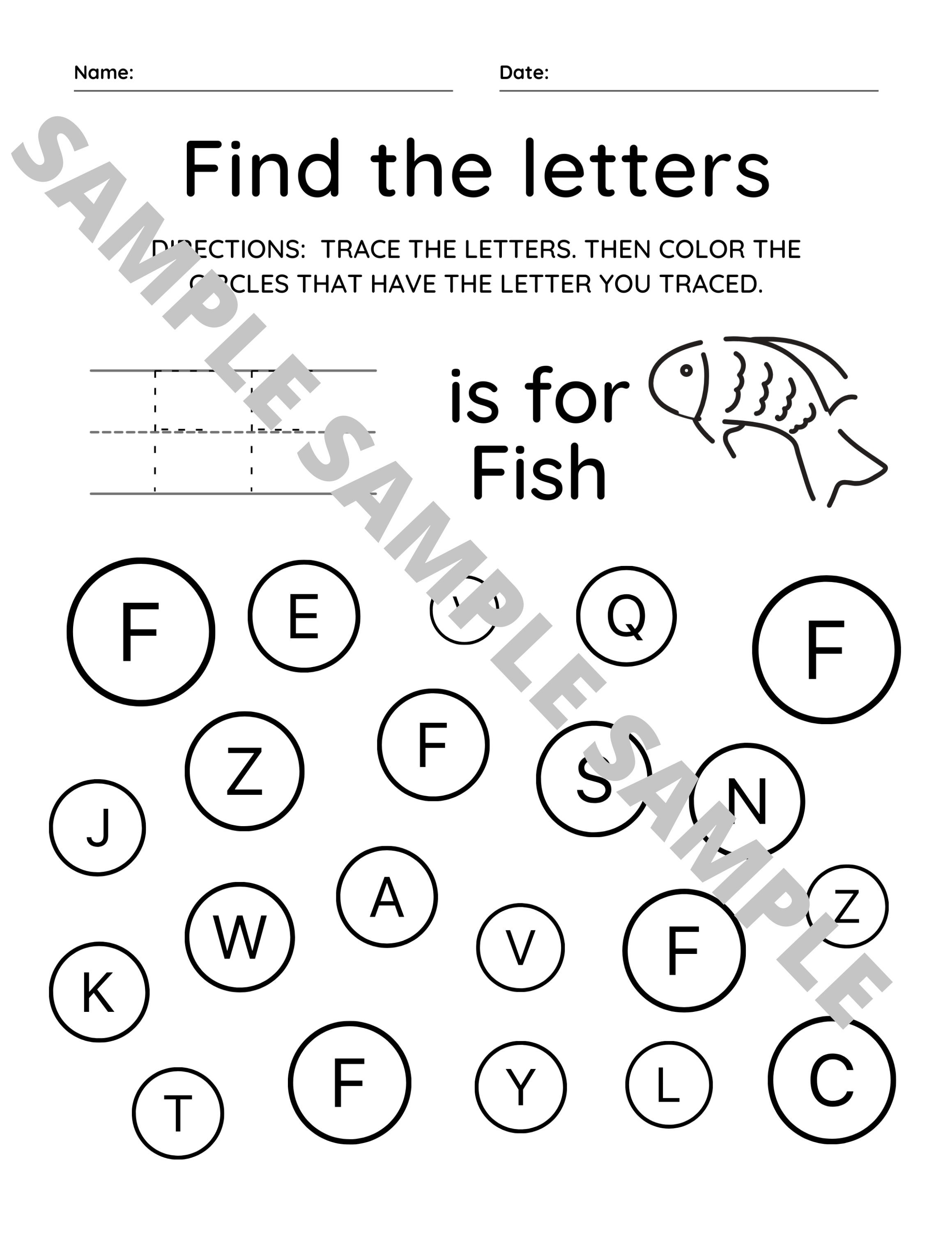 Trace and Find Letters Workbook - Etsy